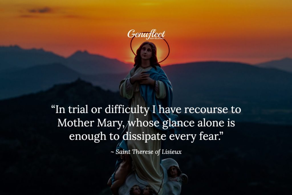 Asking for the Blessed Virgin Mary’s Intercession + Genuflect